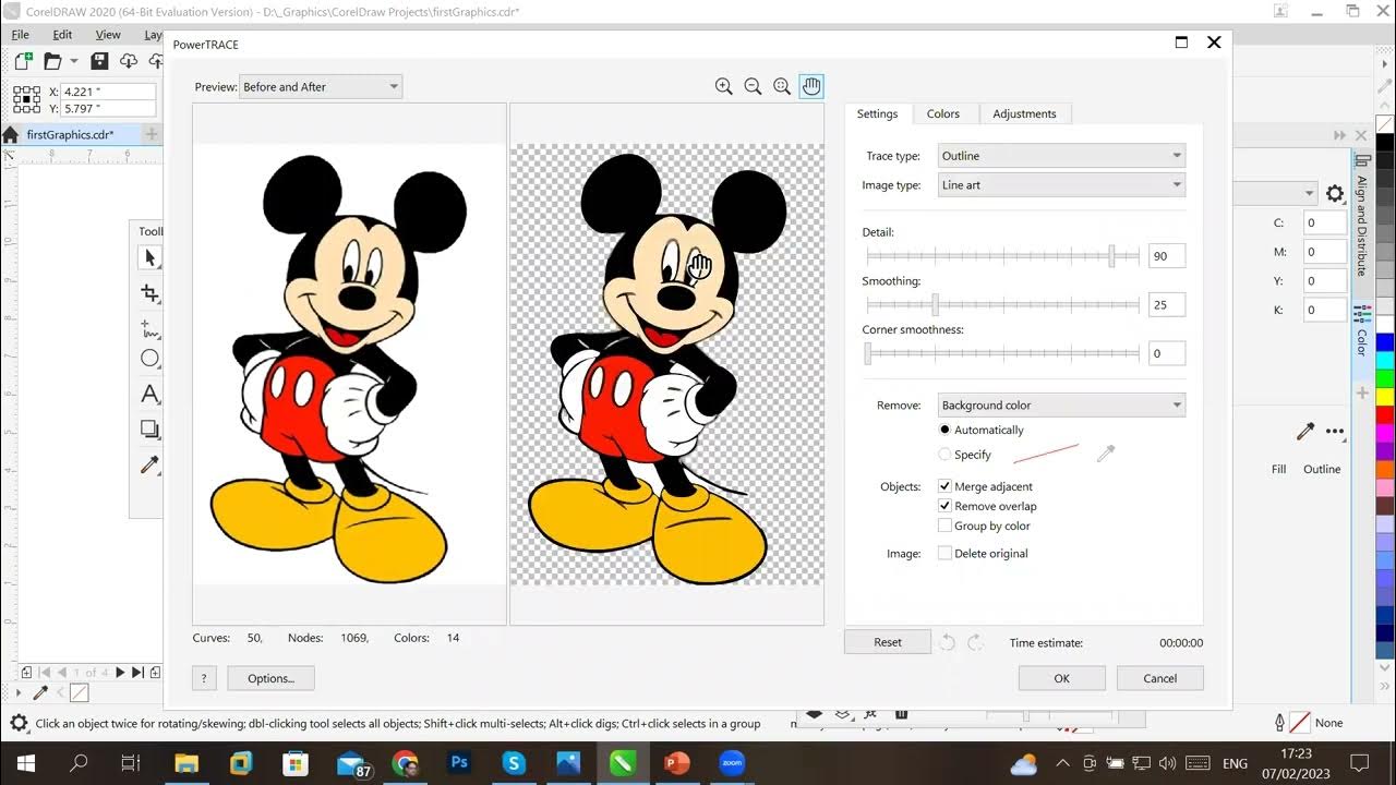 Learn Corel Draw | Trace image | Crop Tool | Spiral Tool - YouTube
