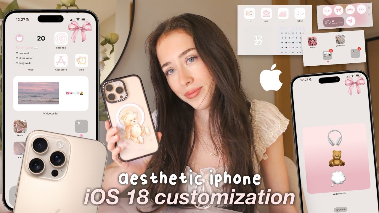Making my iPhone 16 Pro Max Aesthetic with iOS 18 | customization tips ...
