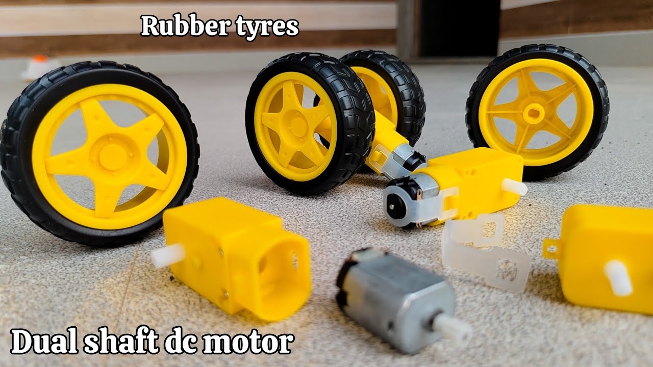 Online आधे से आधे दाम में 🤑 4 Rc Rubber Tyres & 4 Dc Gear Motor - YouTube