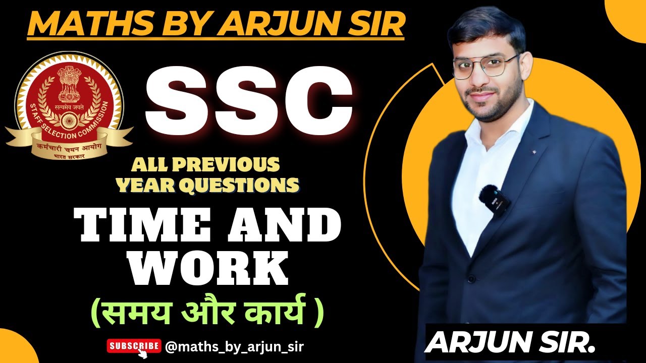 @maths_by_arjun_sir Time and Work SSC previous paper questions class ...