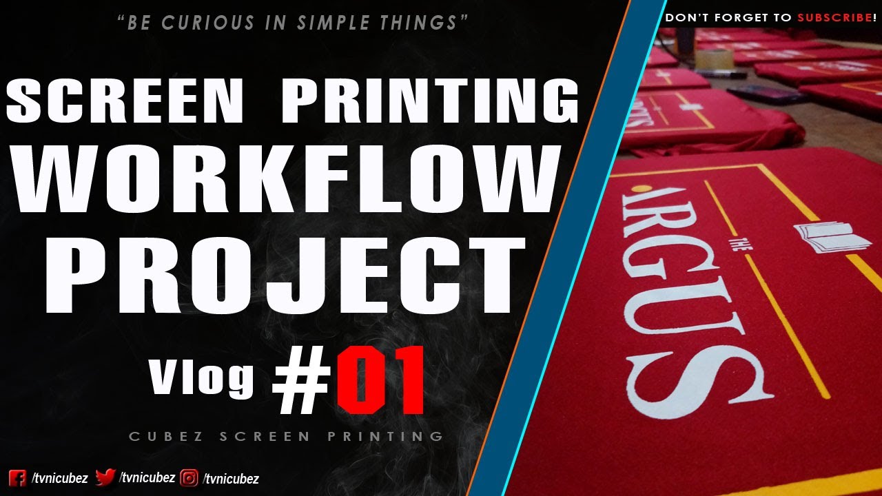 SCREEN PRINTING WORKFLOW PROJECT | Vlog #01 - YouTube