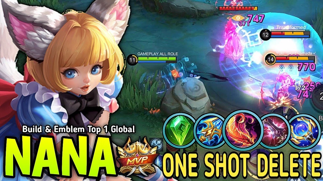100% ONE SHOT DELETE!! Try This Nana Full Damage Build & Best Emblem ...