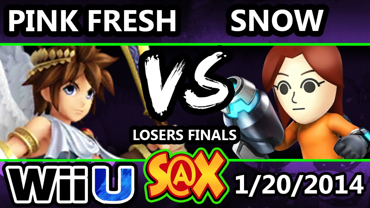 S@X - Pink Fresh (Pit) Vs. Snow (Mii Gunner, Fox) SSB4 Losers Finals ...