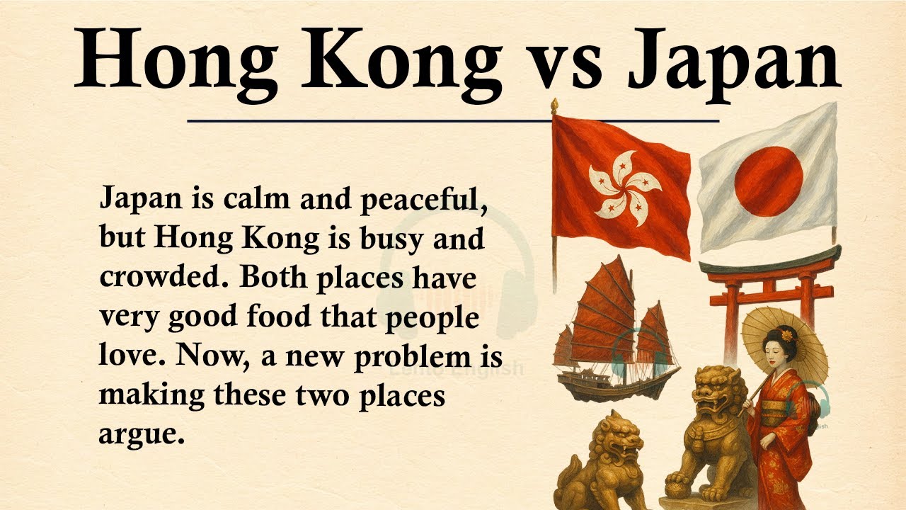 Hong Kong vs Japan || 🗺️Learn English Through Story Level 3 || Graded ...