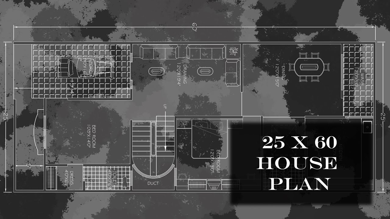 25 X 60 House plan with 2 bedroom and car parking | Ansul Home Planner ...