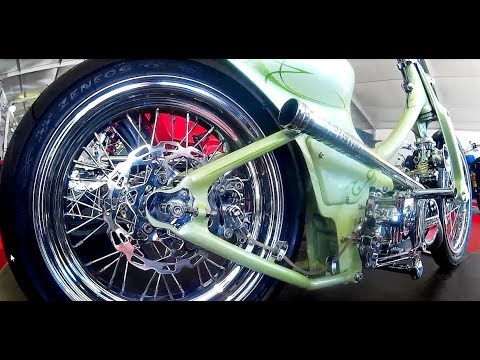 Choppy Cub Custom Rigid Bobber Astrea Grand Single Seater - YouTube