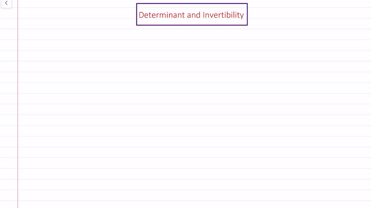 Labtube-(Elementary Linear Algebra I)-Determinant and Invertibility ...
