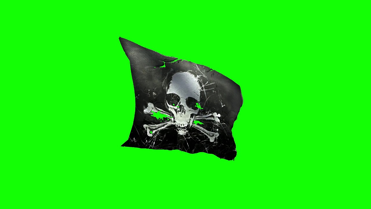 Green Screen Pirate Flag Animated - YouTube