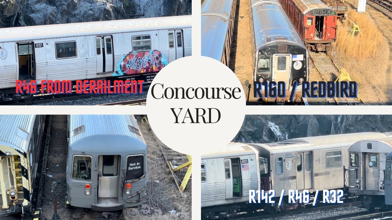 Different Rolling Stock At Concourse Yard | NYC SUBWAY - YouTube