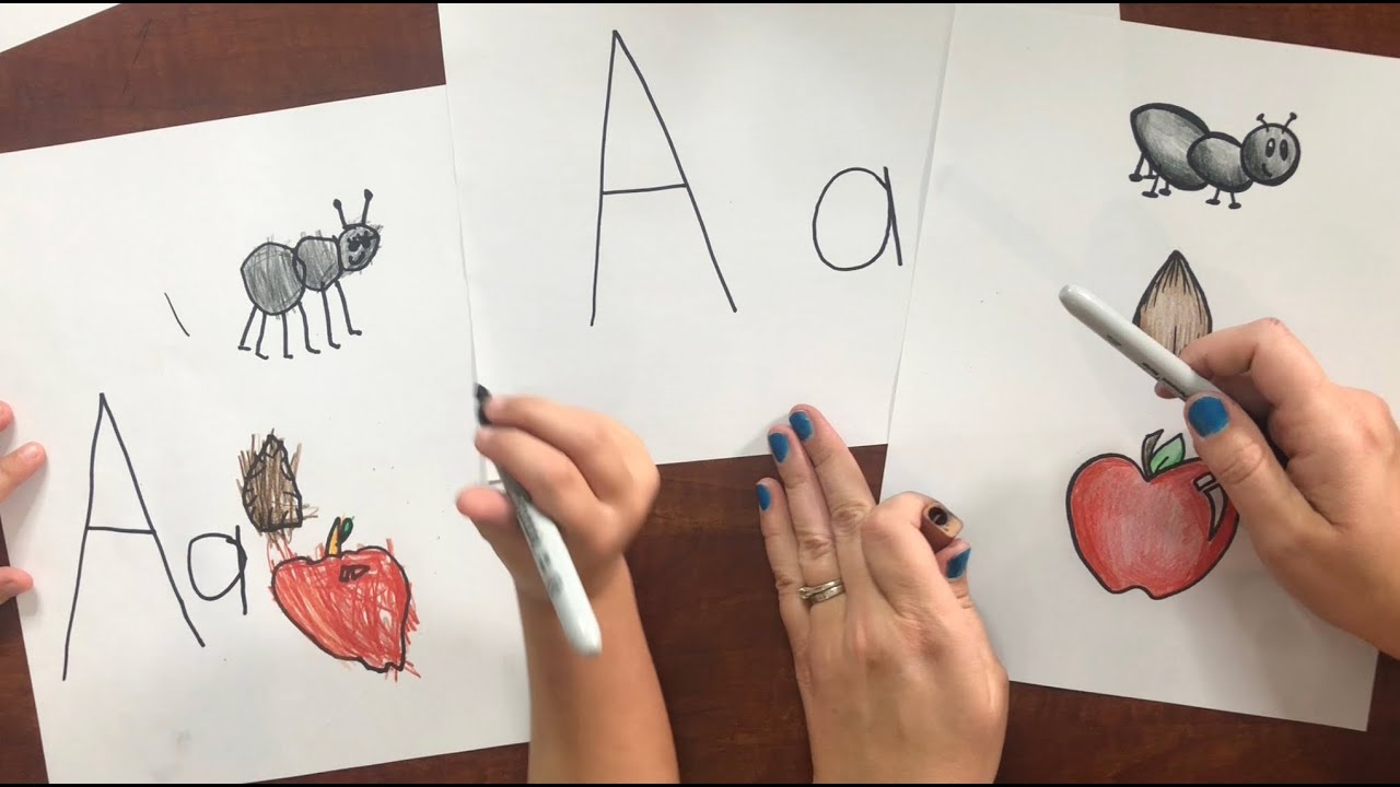 Letter A Alphabet Art - Little Hatchlings Art Lessons - YouTube