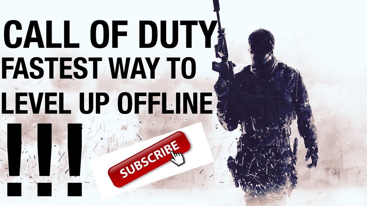 Call of Duty Fastest way to level up offline! - YouTube