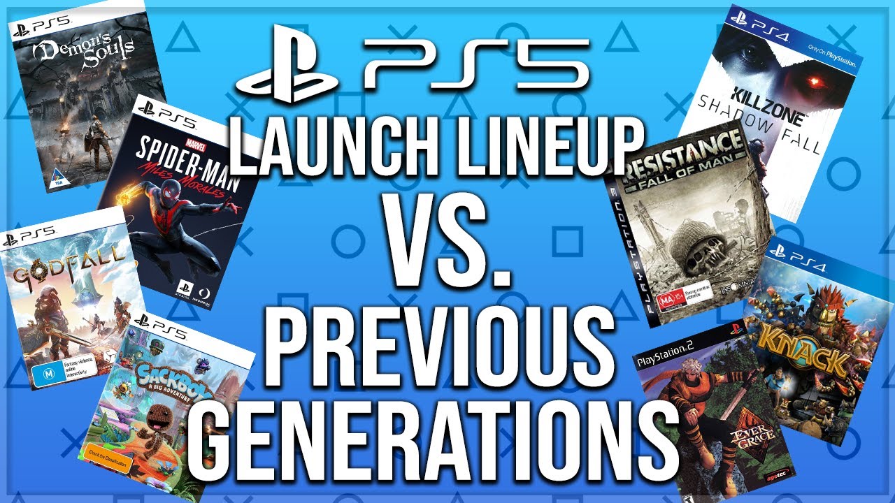 PS5 Launch Lineup Vs Previous Playstation Generations - YouTube