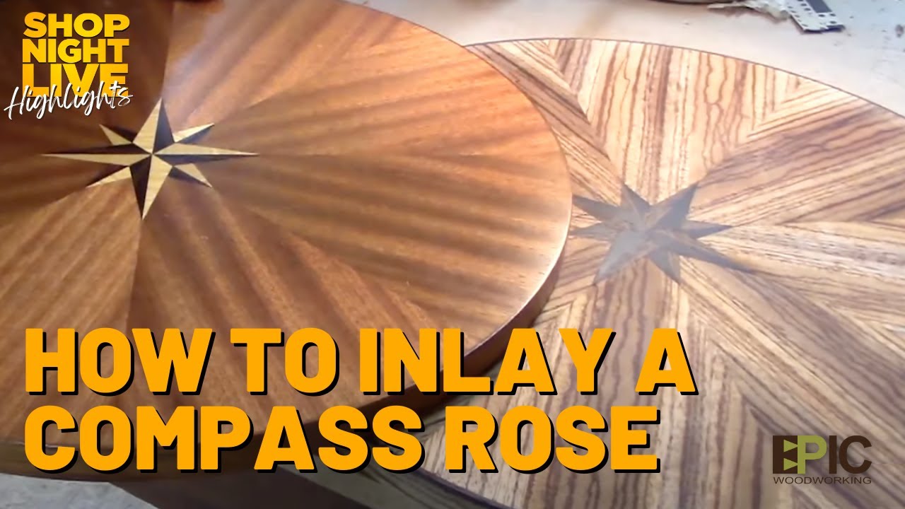 How to Inlay a Compass Rose Design - YouTube