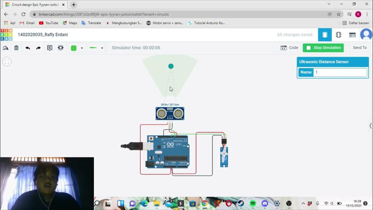 SIMULASI SENSOR DAN AKTUATOR MENGGUNAKAN ARDUINO PADA TINKERCAD - YouTube