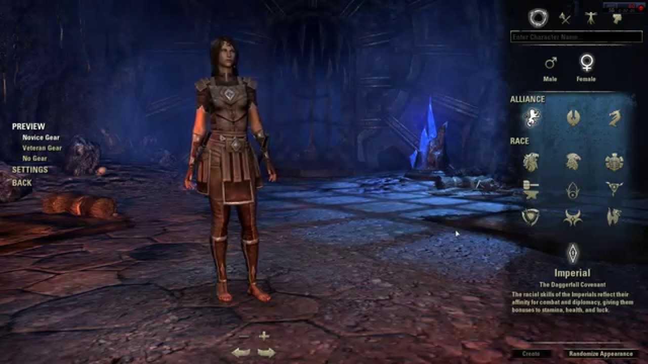 Elder Scrolls Online Character Creation and UI - YouTube