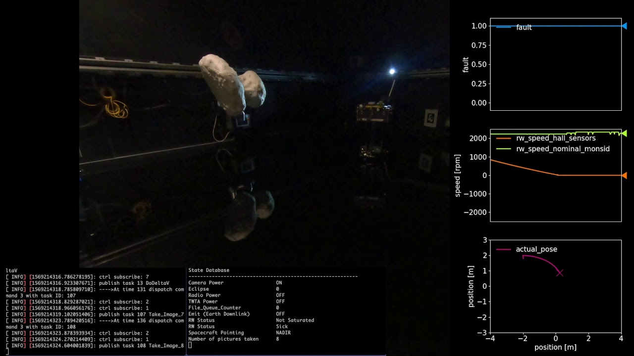 Autonomous Imaging of an Asteroid using Spacecraft Simulator - YouTube