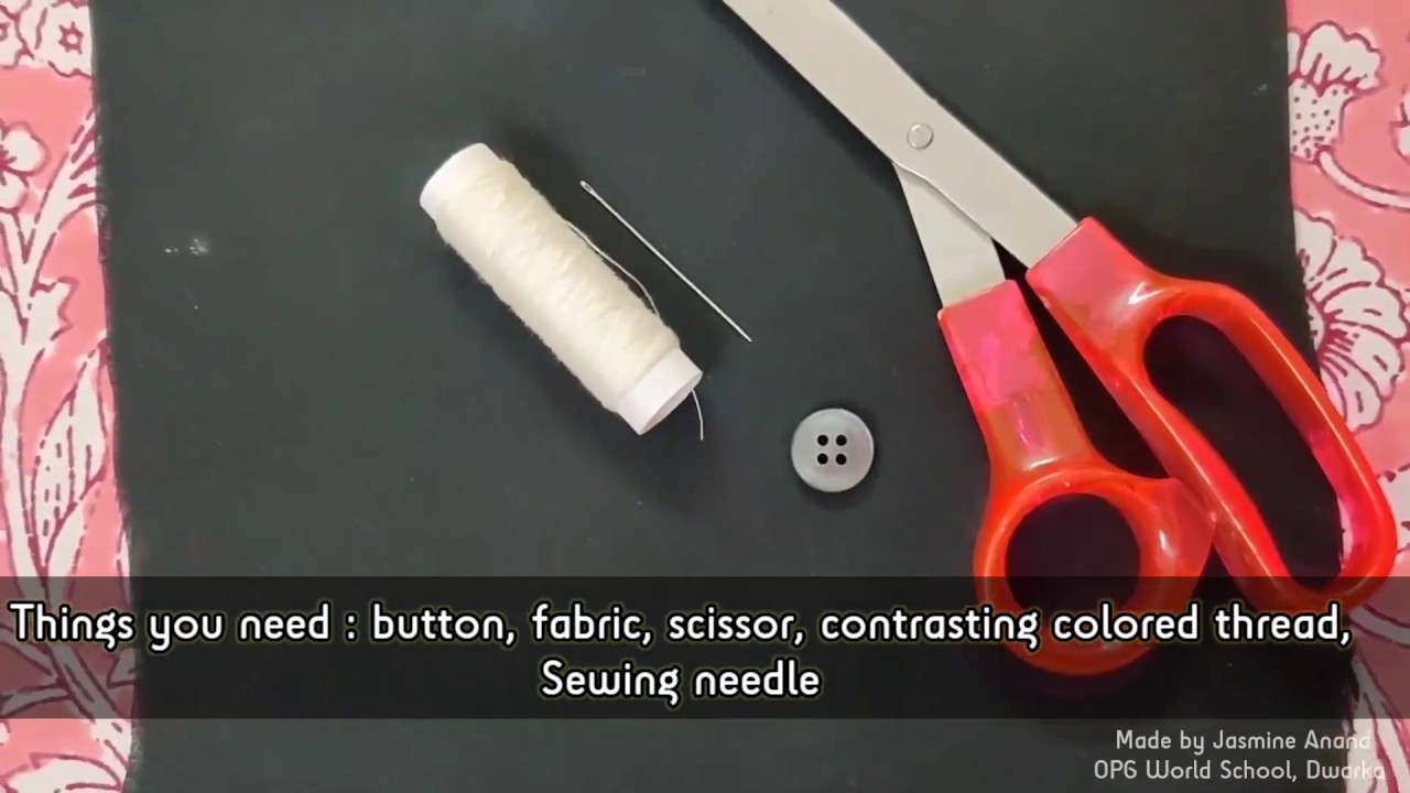 How to sew a flat button? - YouTube