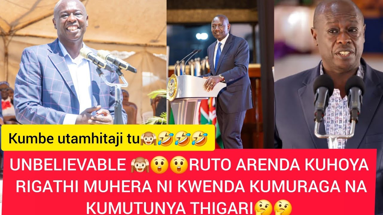 SHOCKING NEWS😲😲 RUTO TO APOLOGIZE TO RIGATHI NIWE UGACAGURWO TA ...
