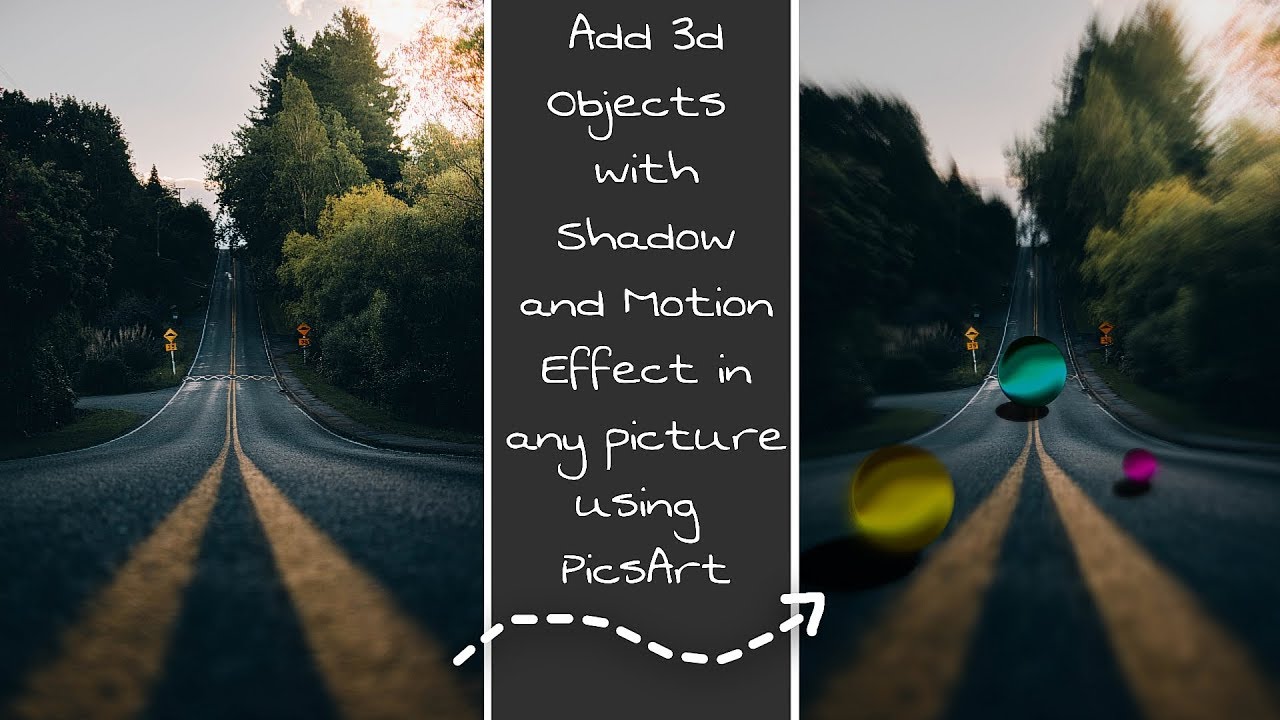 Photo manipulation in mobile | PicsArt edit | How to add 3d objects ...