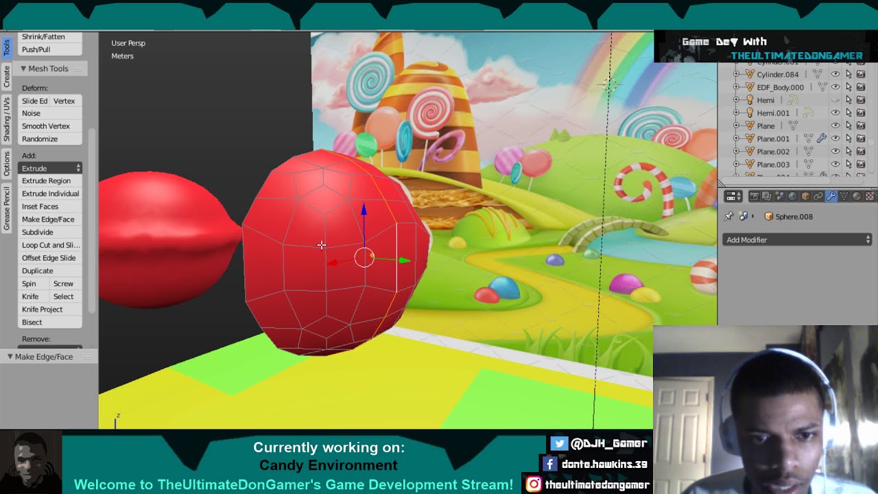 Game Dev - Candy Environment - Modeling - YouTube