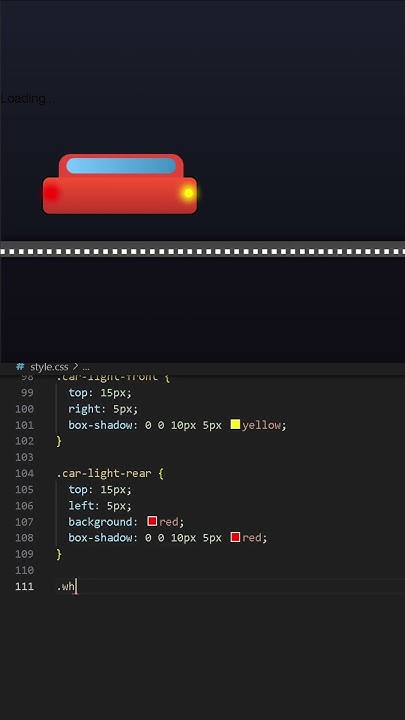 Car Loading Animation Programming Coding Cssanimation Css Shorts Viralvideo Trending