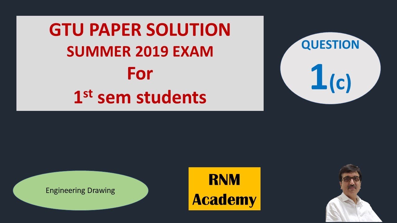 GTU paper solution of EGD subject |Summer 2019 exam | for 1st sem ...