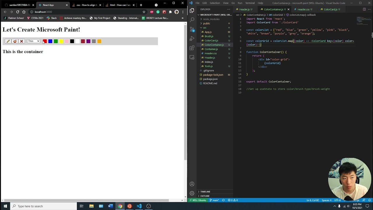 Creating Microsoft Paint using React (3/7) - YouTube