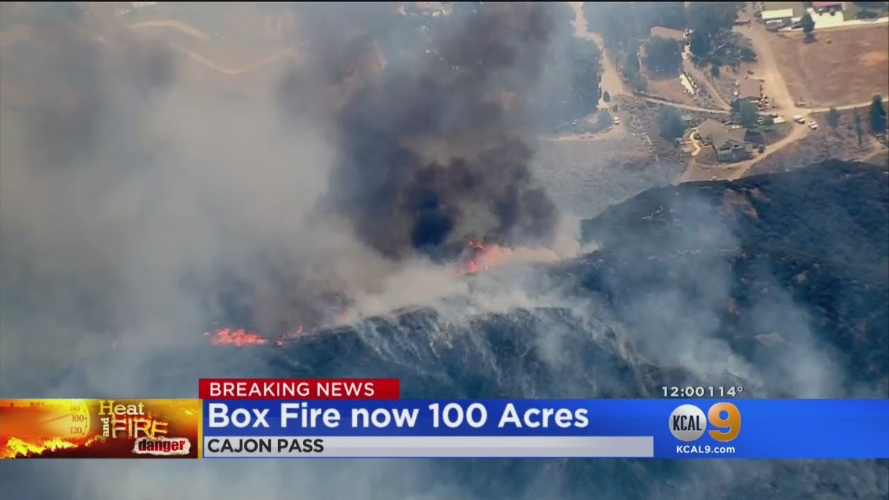 Truck Sparks Brush Fire Off 15 Freeway In Cajon Pass - YouTube