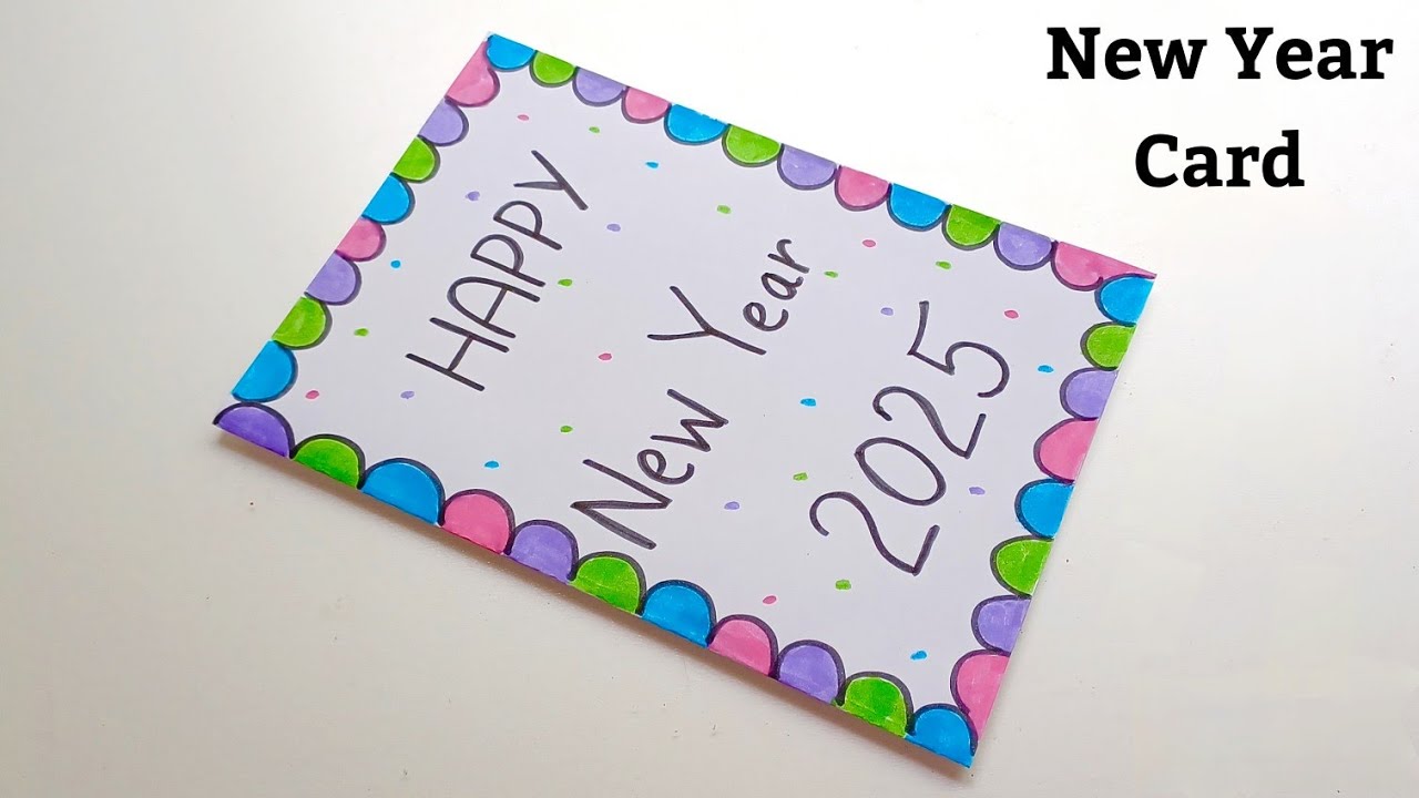😍 White Paper 😍 New Year Card 2025 / happy new year card / new year ...