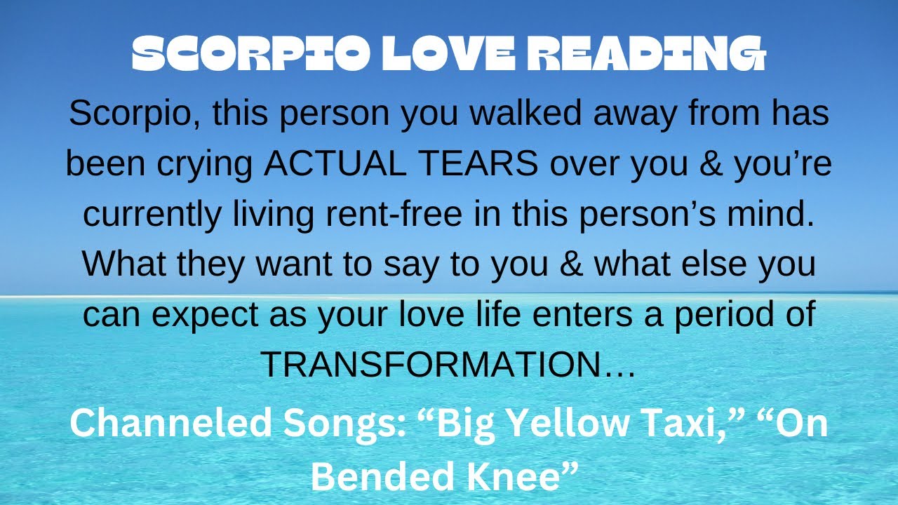 SCORPIO JUNE LOVE READING: This Person is Crying Actual Tears at Night ...