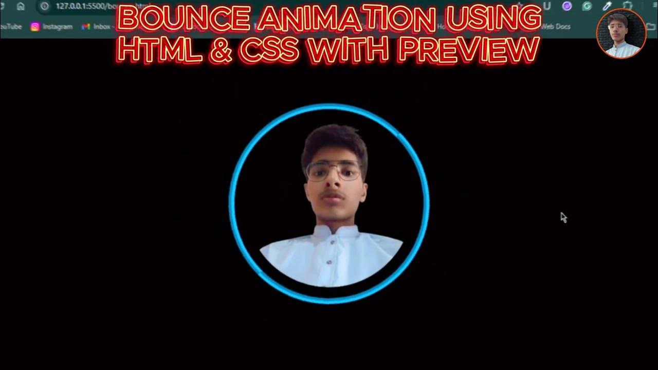 Add Bounce Animation with HTML & CSS | Easy CSS Keyframes Tutorial | Farhan Code Corner - YouTube
