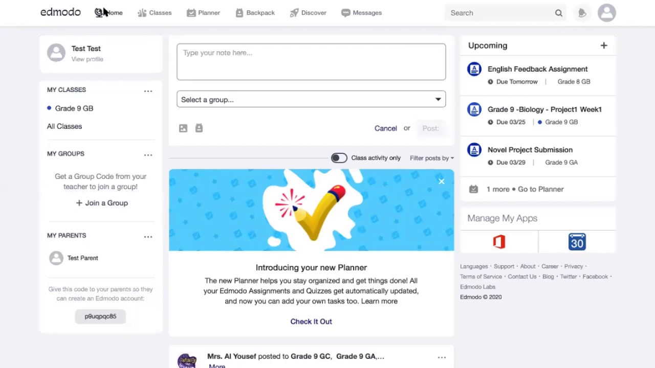 English Grade 9 Turn in Assignments Tutorial Week 1 - YouTube