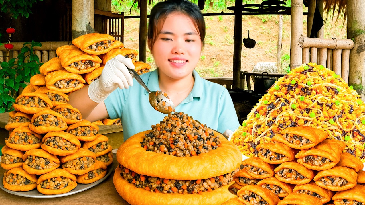 How to Make Crispy Sticky Rice Cake Stuffed with Minced Pork and ...