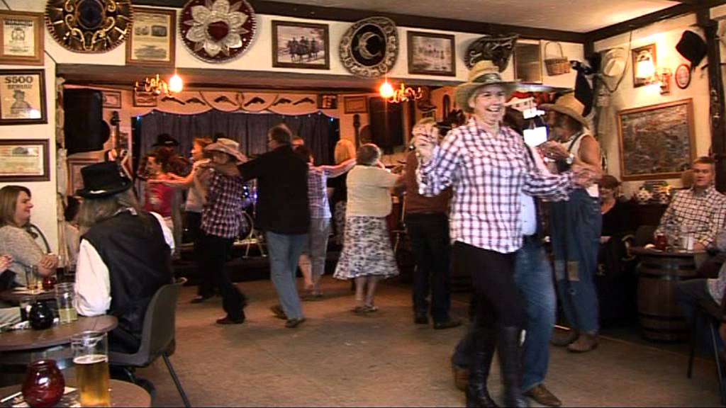 dancing dog saloon 7 barn dance 3rd dance - YouTube