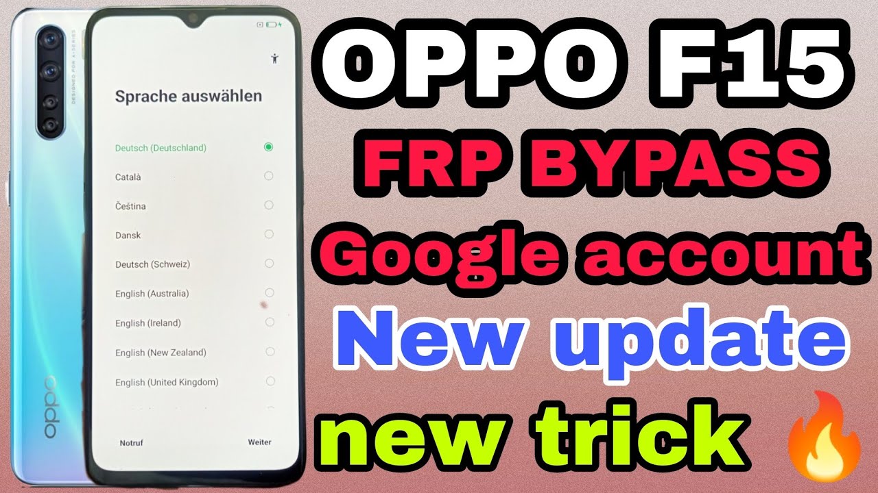 Oppo F15 FRP BYPASS | Oppo CPH2001 FRP BYPASS || OPPO F15 google ...