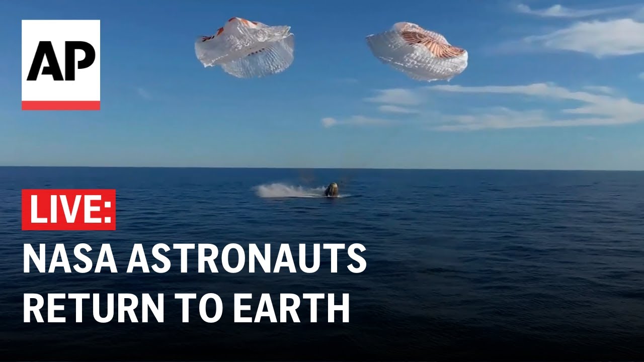 LIVE: NASA astronauts return to Earth on SpaceX crew capsule - YouTube