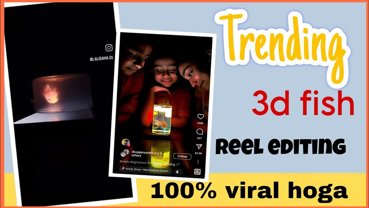 3d fish reel editing| 3d fish water glass editing| water glass reel editing| trending reel ...