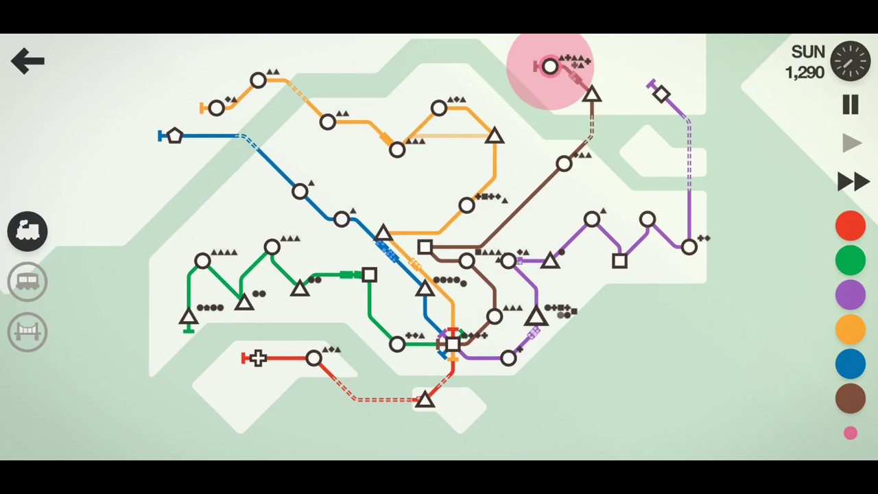 Mini Metro Circle Line Achivement - YouTube