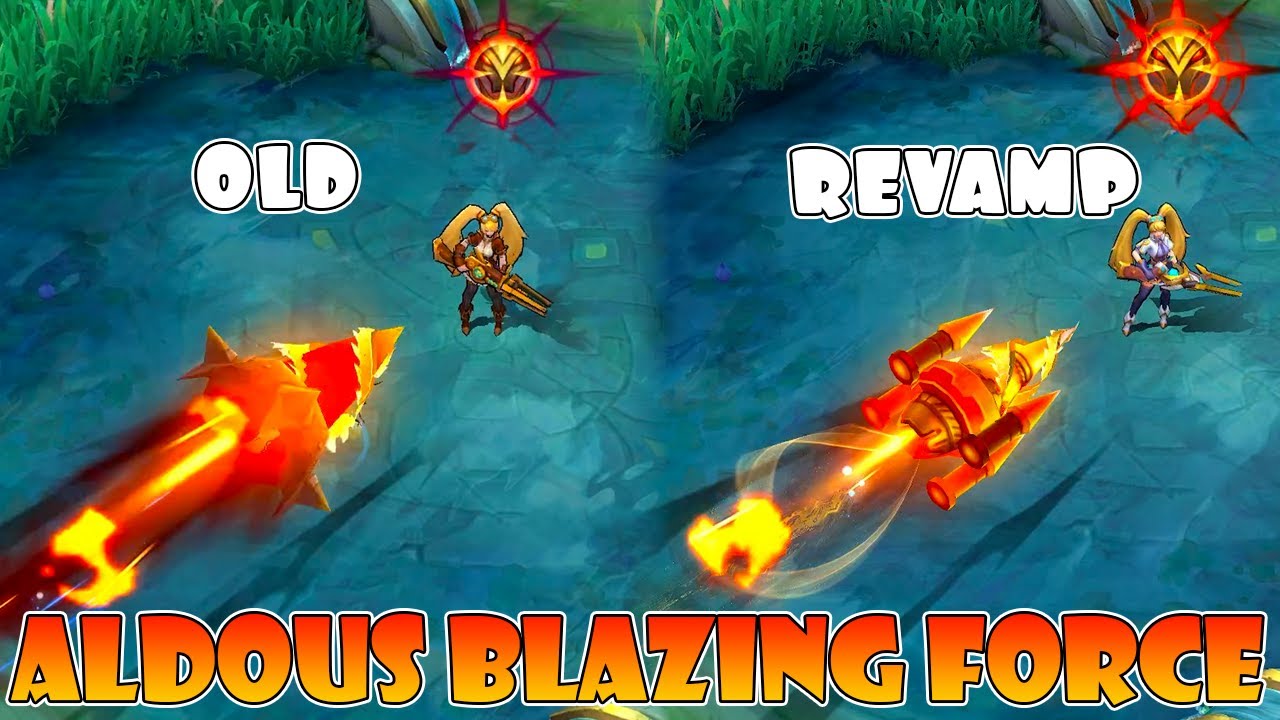 Aldous Revamp Blazing Force VS OLD Skill Effects Comparison - YouTube
