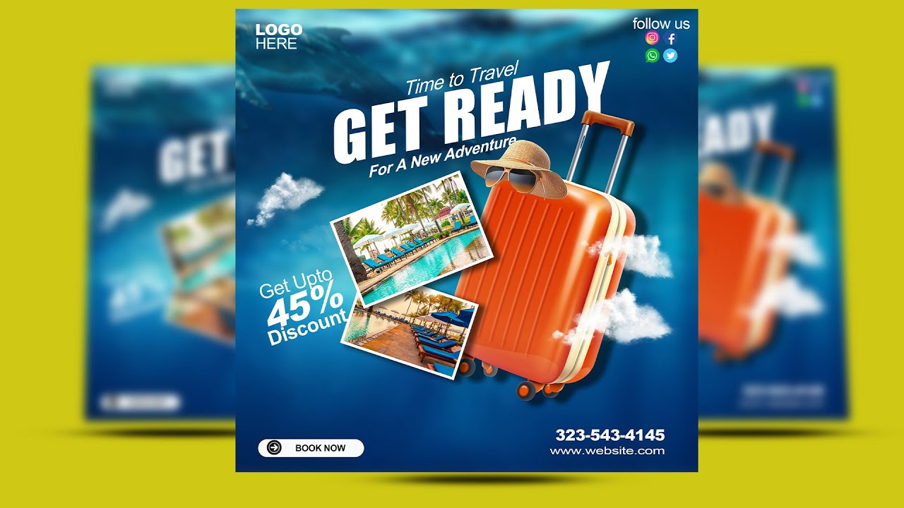 travel poster tutorial - beginner tutorial - YouTube
