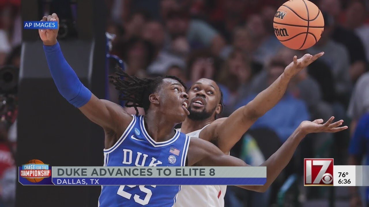 Duke upsets No. 1 seed Houston to face NC State in Elite 8 - YouTube