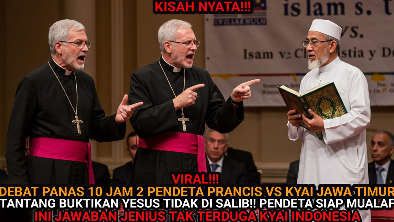 VIRAL‼️KYAI JAWA TIMUR PERMALUKAN 2 PENDETA PRANCIS DALAM DEBAT 10 JAM ...
