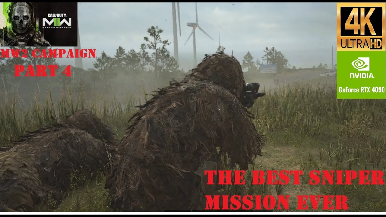THE ULTIMATE GHILLIED UP SNIPER MISSION MW2 Campaign PART 4 - YouTube