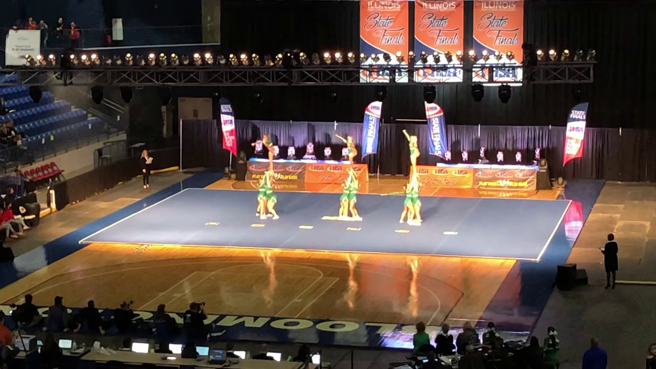 Dwight Varsity Cheer @ IHSA State 2019 (Day 2) - YouTube