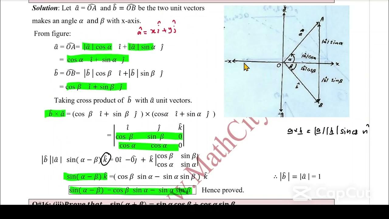 Scalar and vector Product Exercise Questions - YouTube