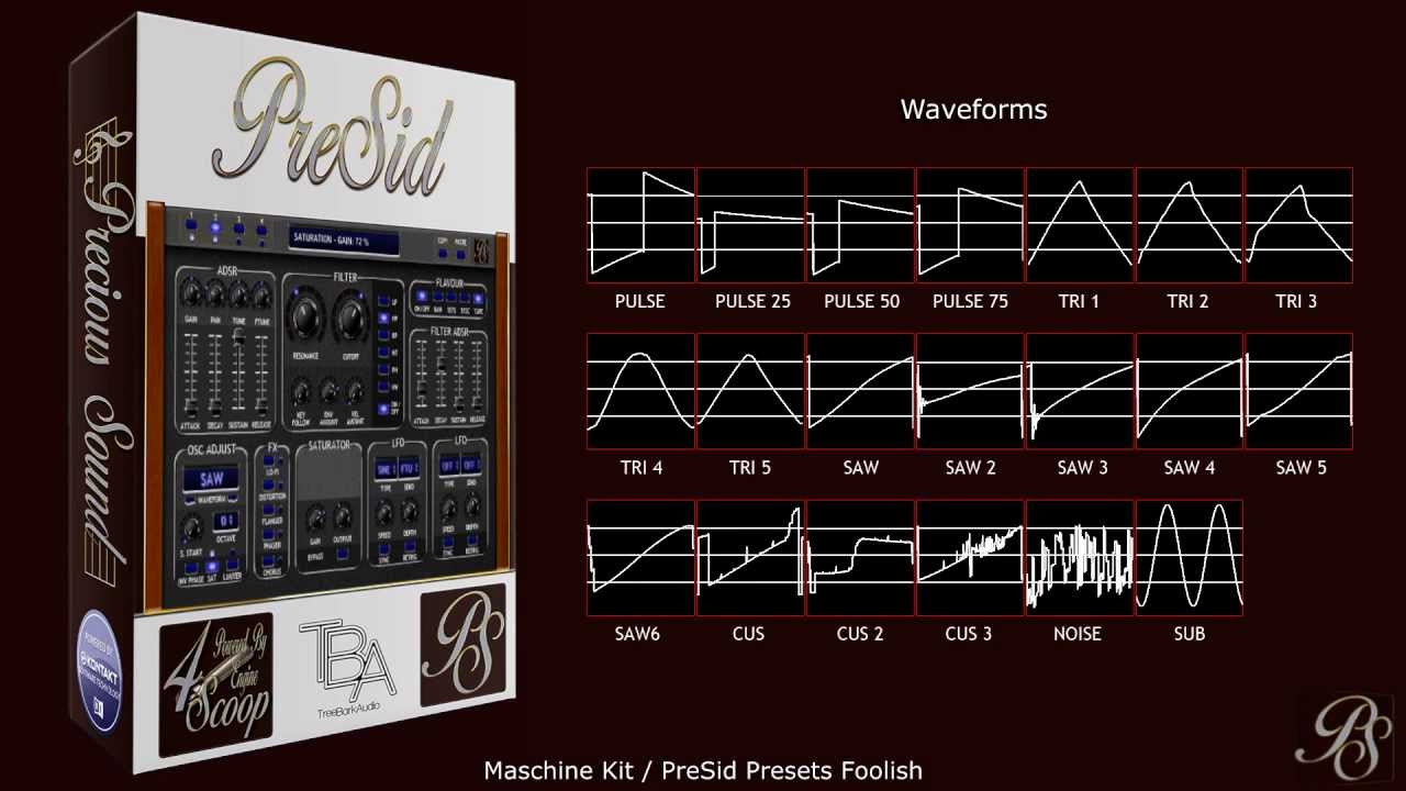 PreSid Sid Chip Based Synth For Kontakt 5 & Maschine (Perc/FX) - YouTube
