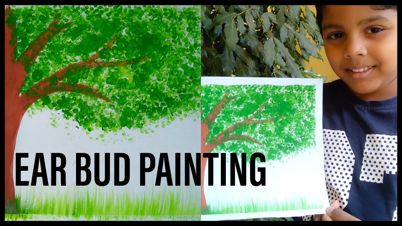 EAR BUD PAINTING | DIY PAINTING | WALL HANGING PAINTING - YouTube