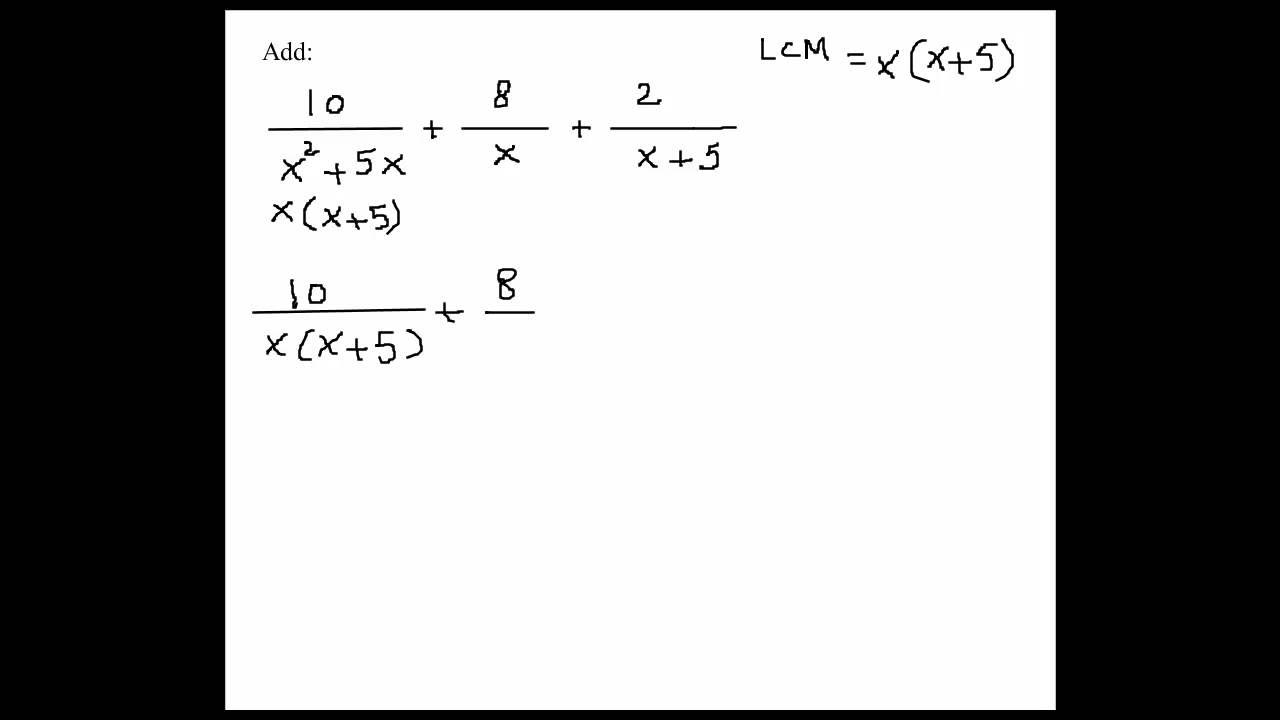 Adding Fractions with Variables - YouTube