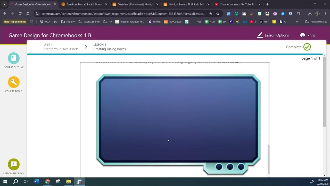 Game Design S2 Unit 4 Lesson 4 - Dialogue boxes - YouTube