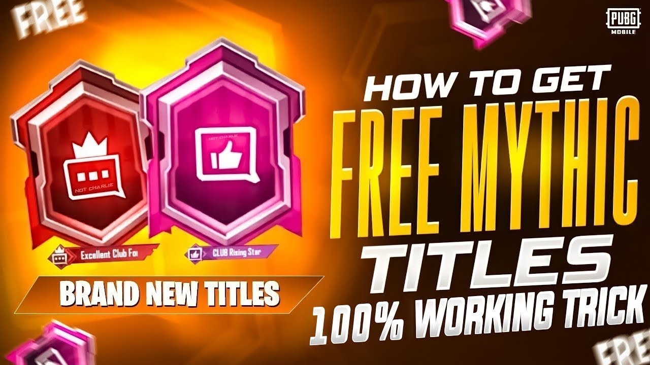 New Trick ! Get Free Mythic + Legendary Title |How Get Club Titles ...